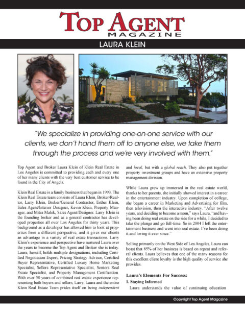 LAURA KLEIN - Top Agent Magazine