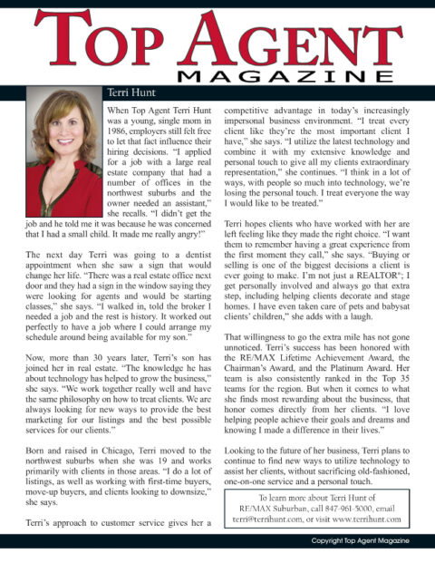 Terri Hunt - Top Agent Magazine